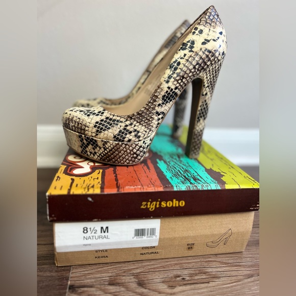 Zigi Soho | Shoes | Zigi Soho Womens Keira Snakeskinnatural Platform ...